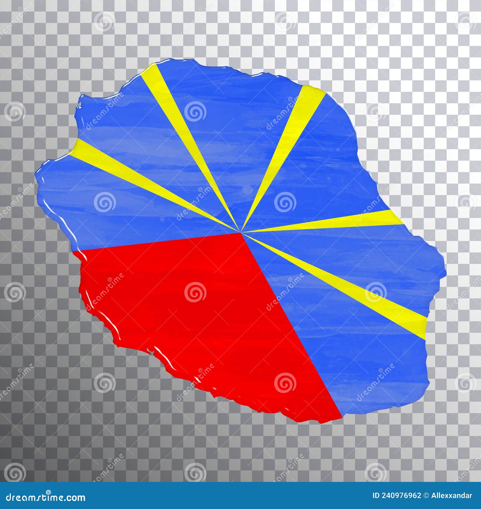 La Reunion Flag Vector Illustration Isolated On White Background ...