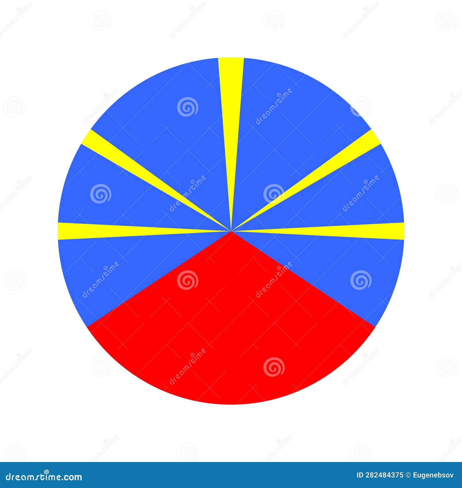Reunion Flag Simple Illustration for Independence Day or Election Stock ...