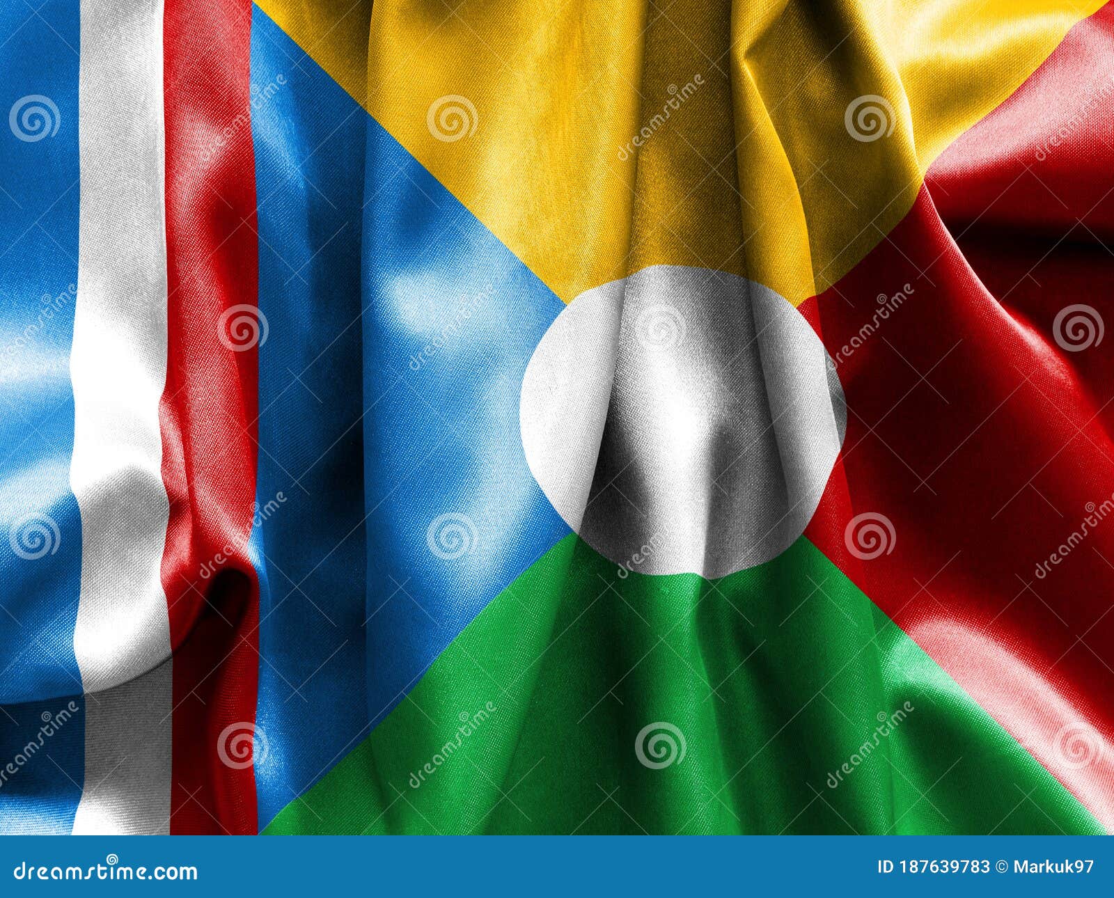 La Reunion Flag Vector Illustration Isolated On White Background ...