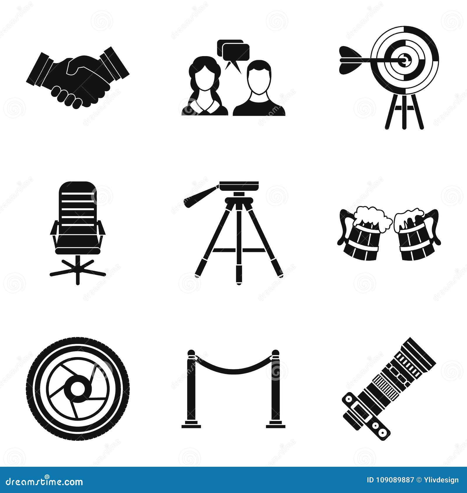 Reunion Icons Set, Simple Style Stock Vector - Illustration of icons ...