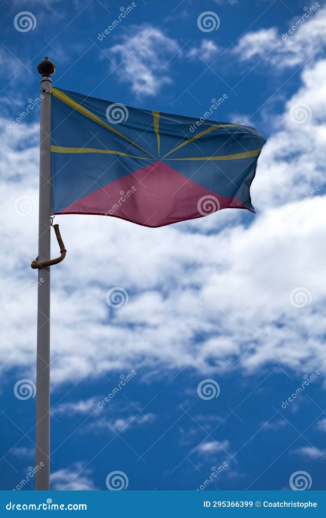 Reunion island flag stock image. Image of island, travel - 295366399