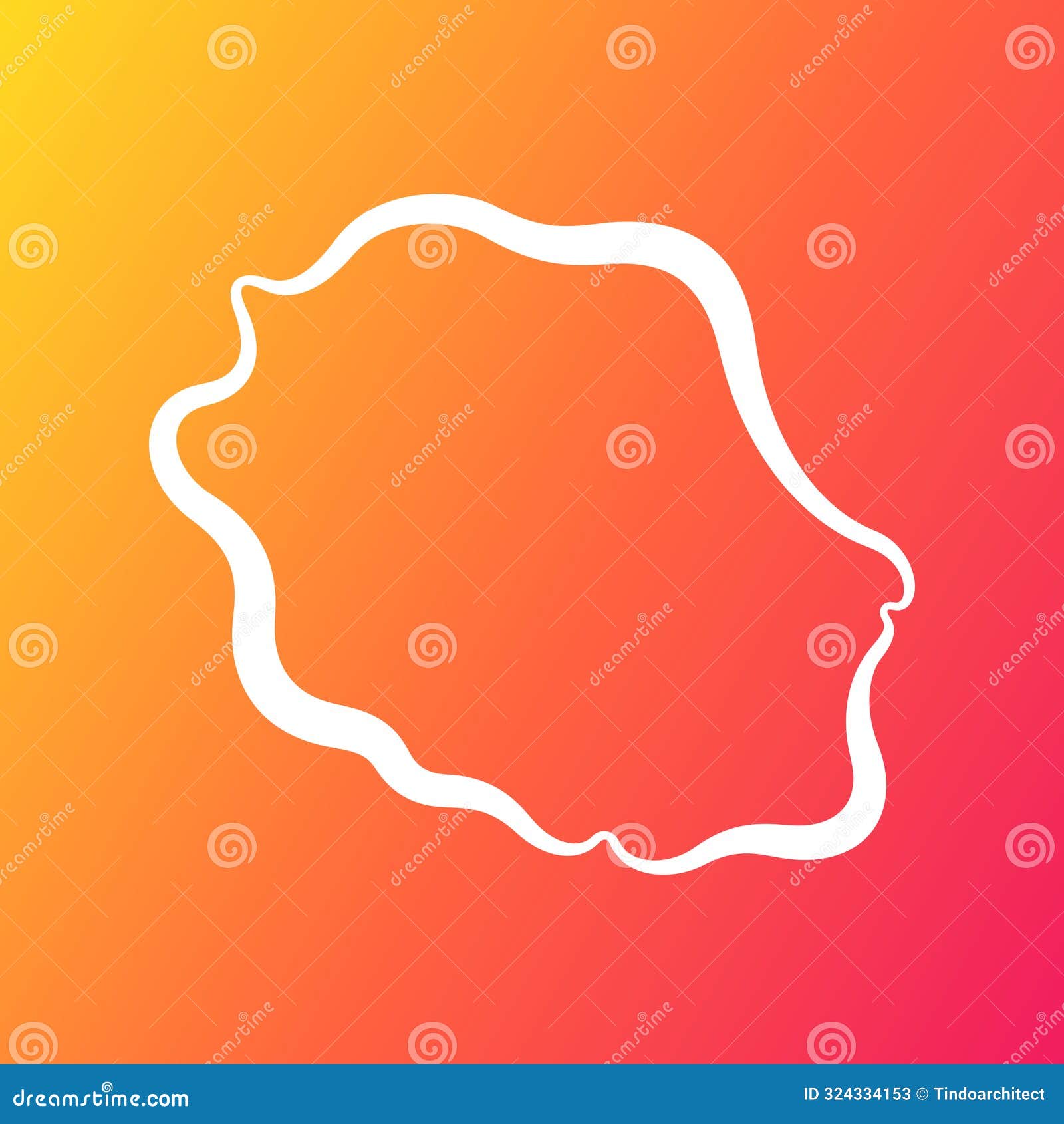 Reunion - Outline Map On Gradient Background Cartoon Vector ...