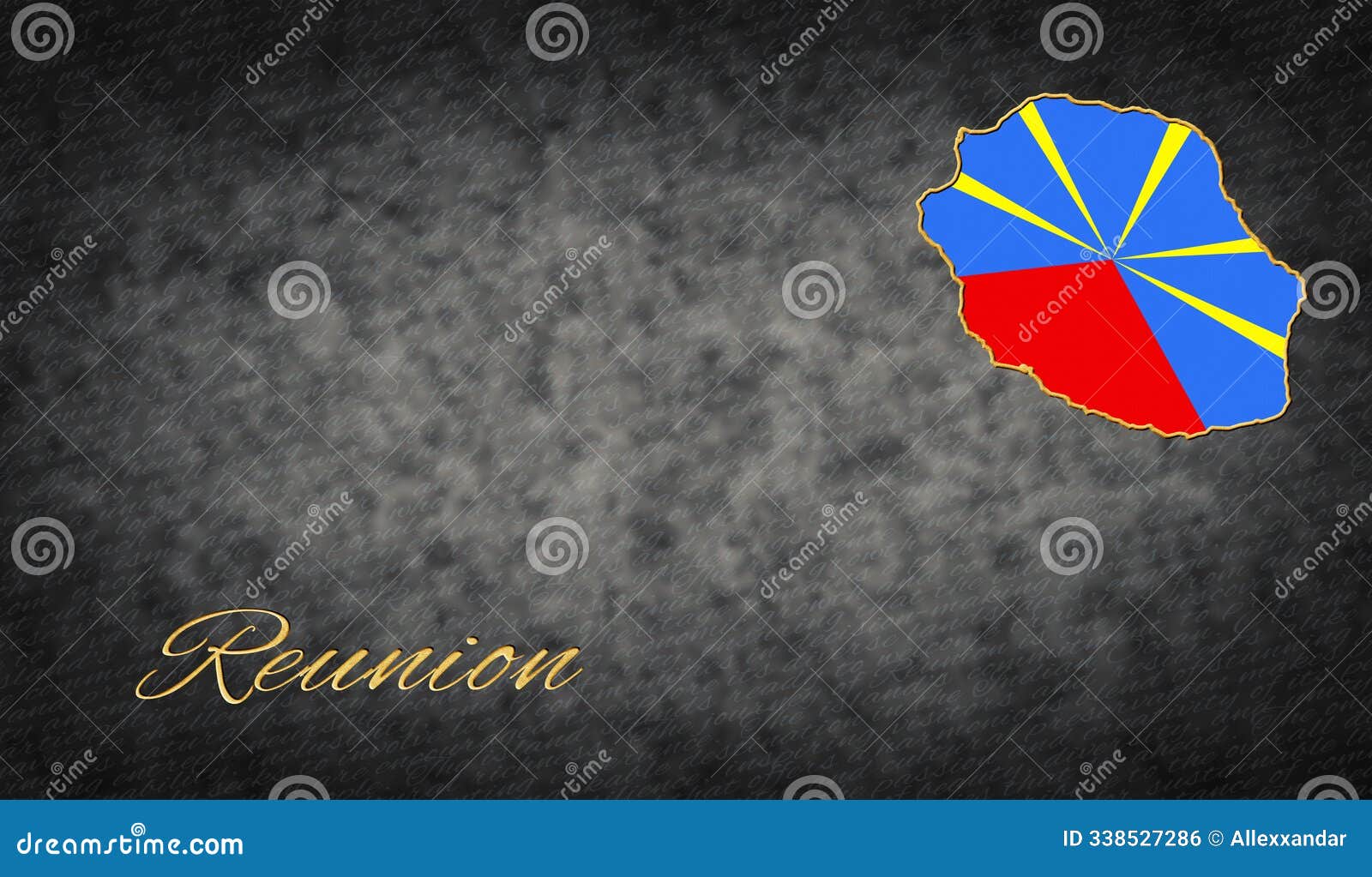 Reunion Symbols, Map of Reunion Stock Photo - Image of history, beaches ...