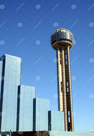 Reunion Tower stock image. Image of tower, ball, observation - 444801