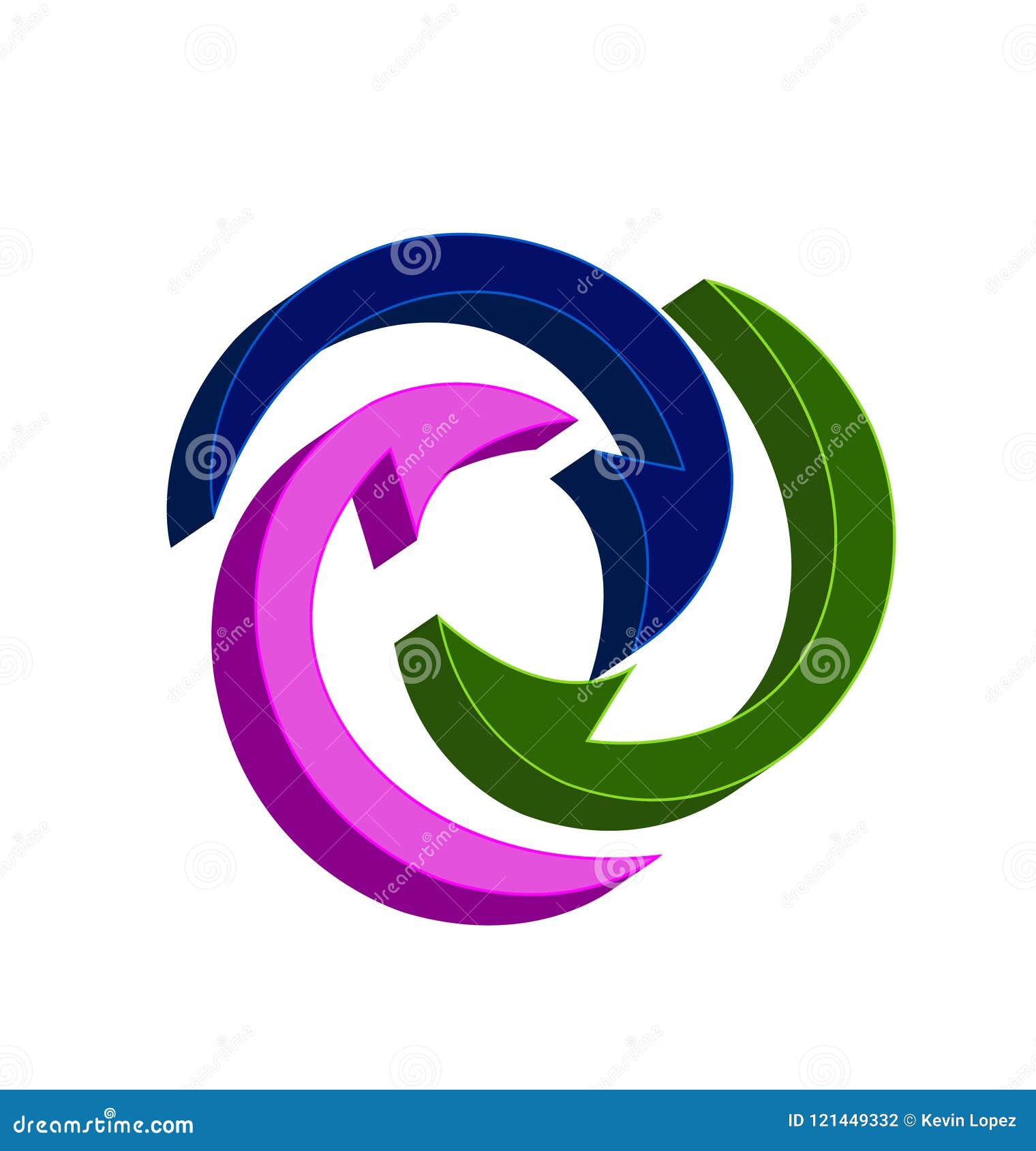 Reusable Arrows Icon Vector Stock Vector - Illustration of clip, paper ...