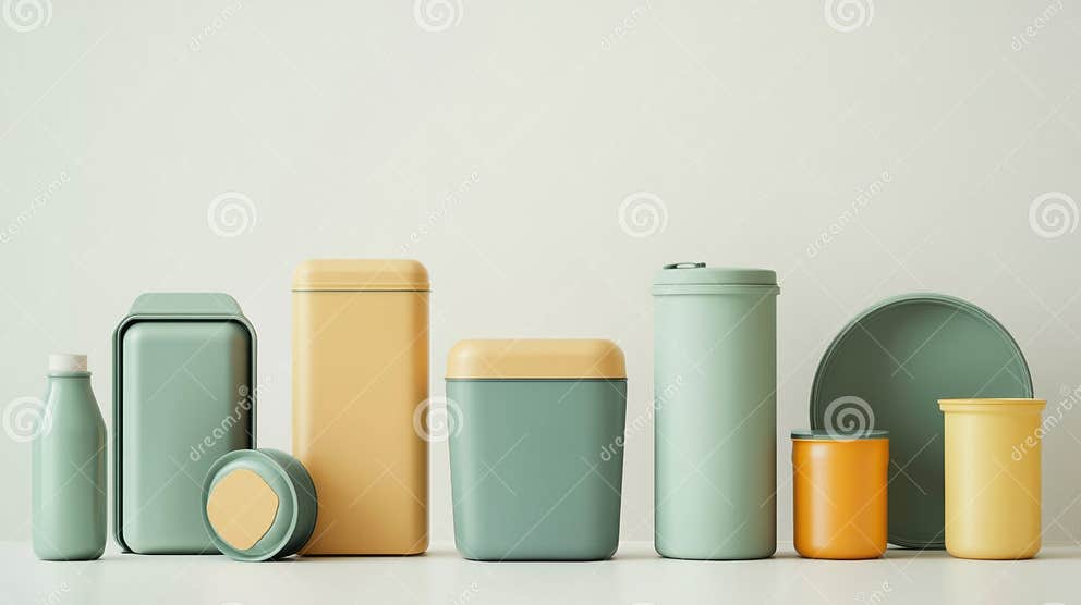 Reusable Containers with Minimal Environmental Impact Concept Stock ...
