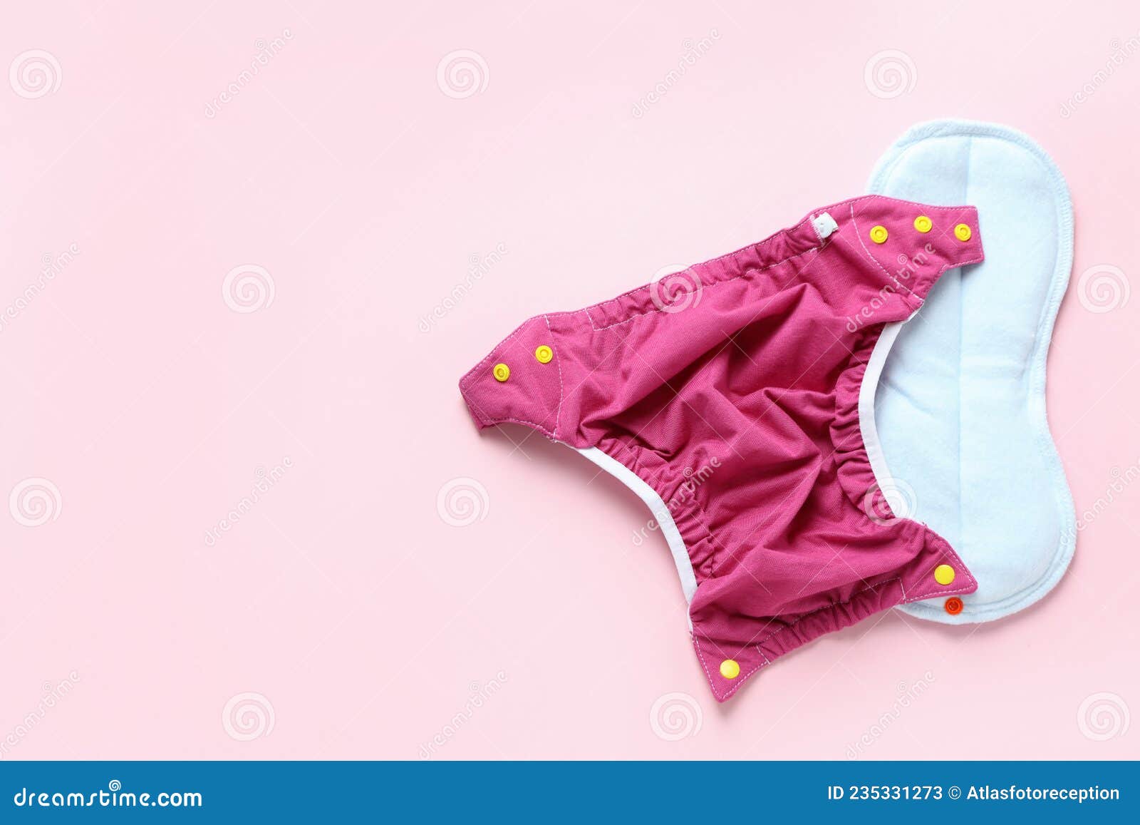 Reusable Diapers on Pink Background, Close Up Stock Image - Image of ...