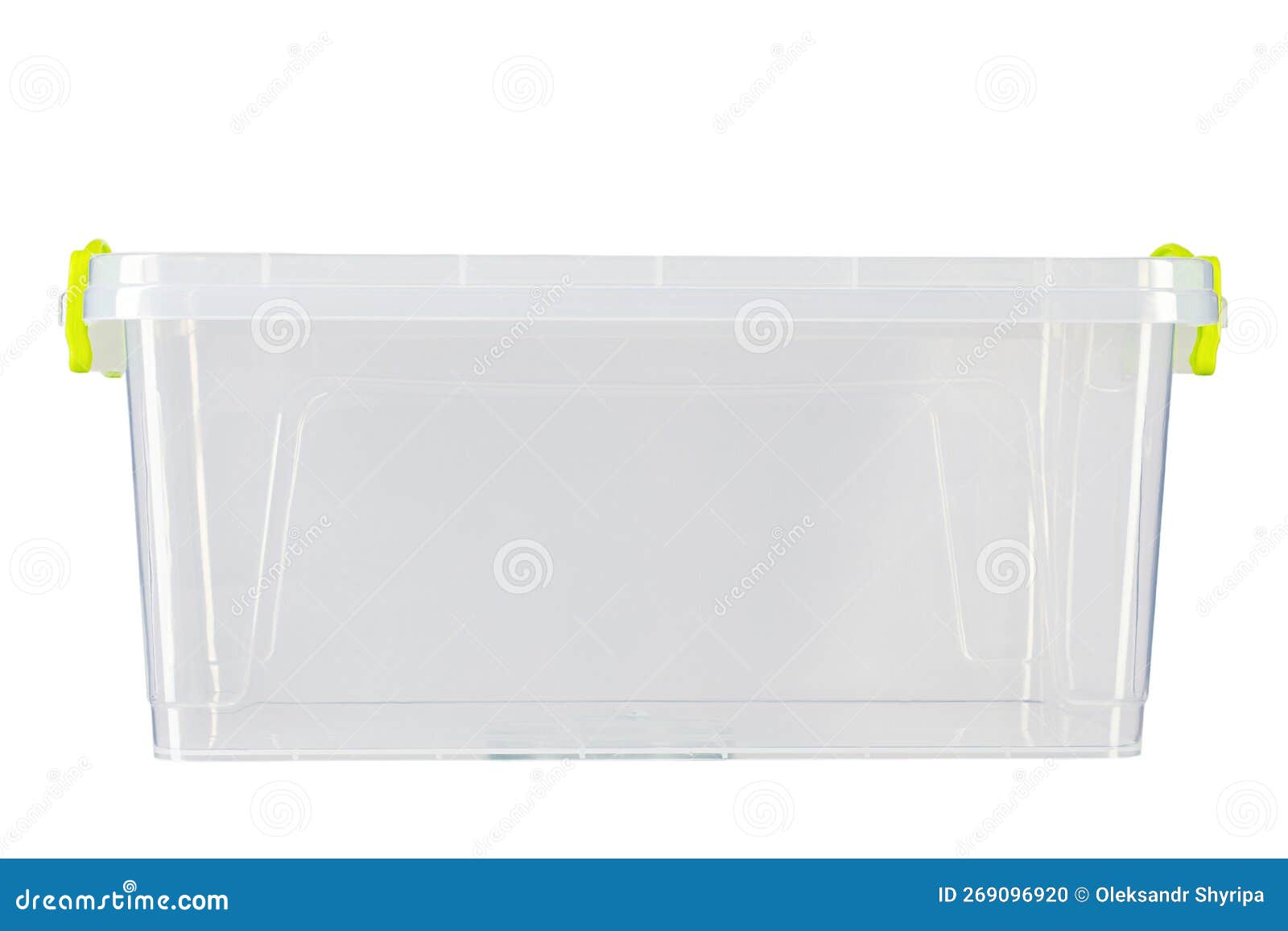 Reusable Empty Plastic Food Storage Container Isolated on White ...
