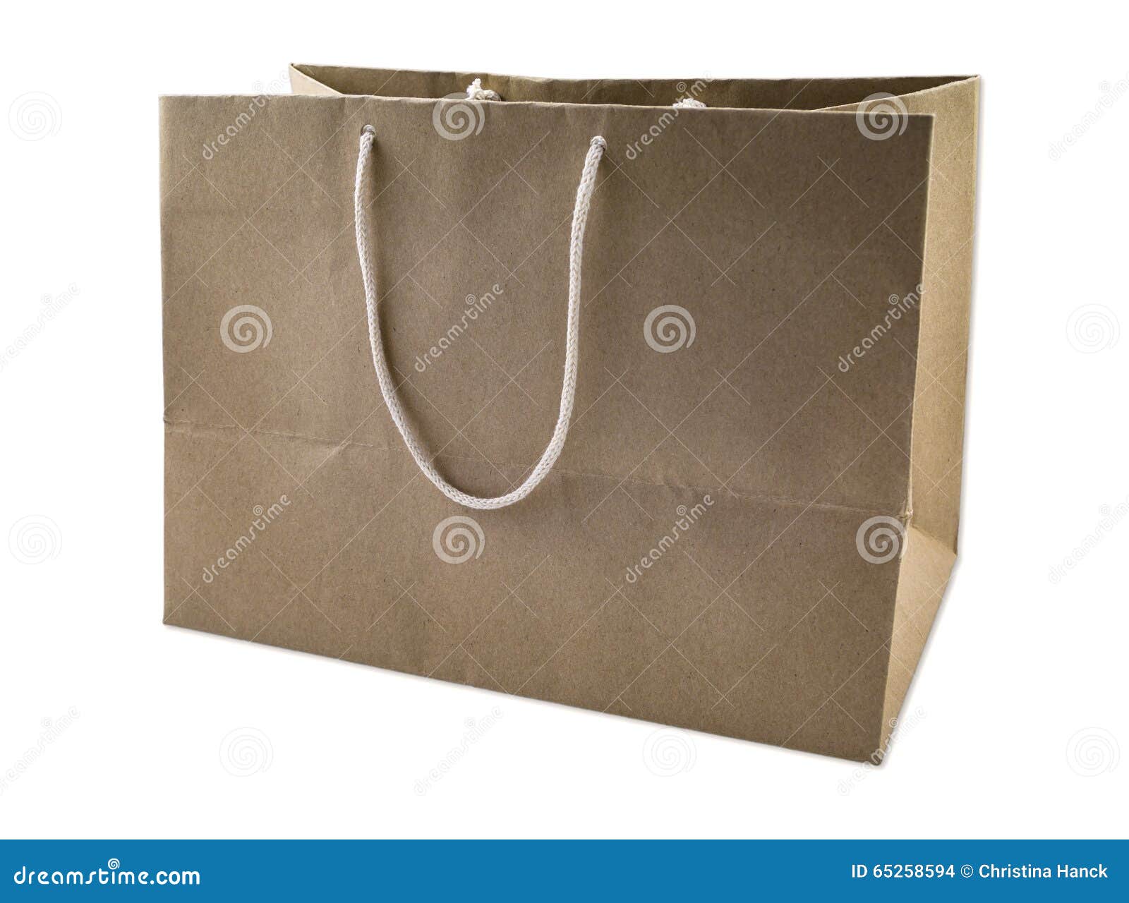 Reusable Paper Bag, Isolated Stock Photo - Image of reusable, brown ...