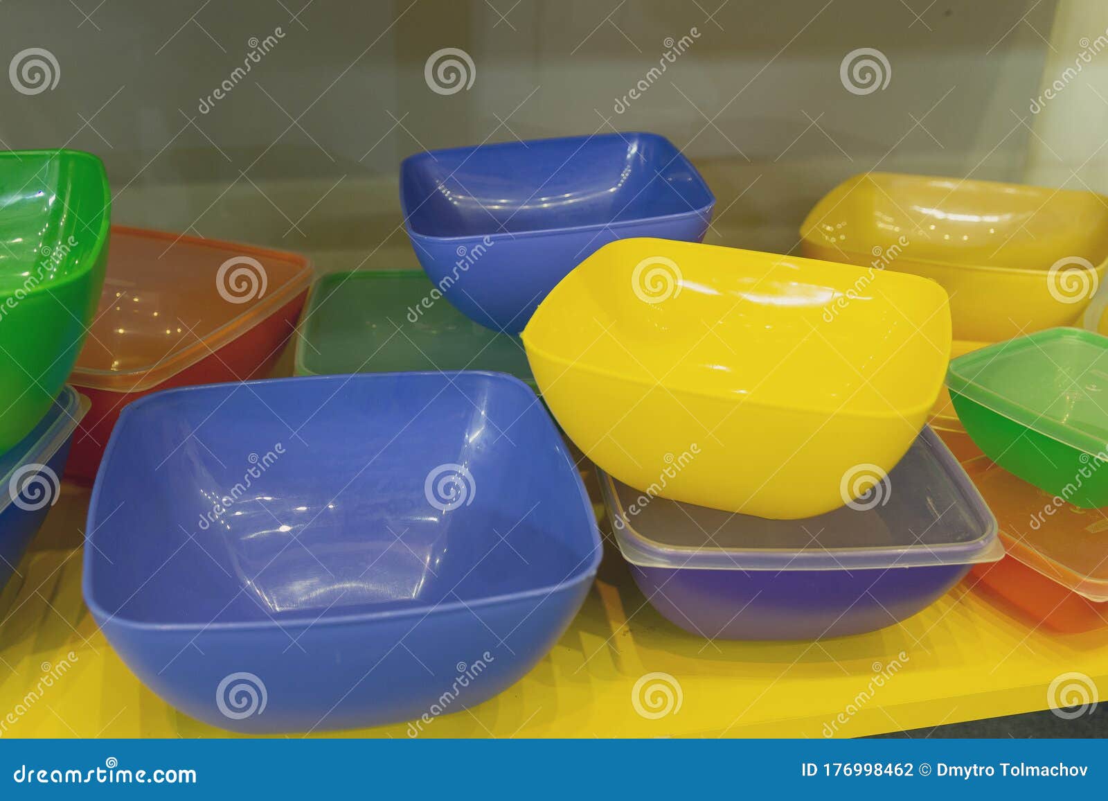 Reusable Plastic Container on the Counter Stock Photo - Image of ...