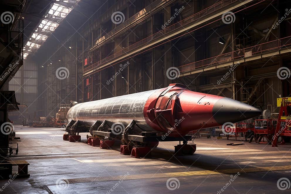 Reusable Rocket in Hangar, Ready for Assembly Stock Photo - Image of science, generated: 285632772