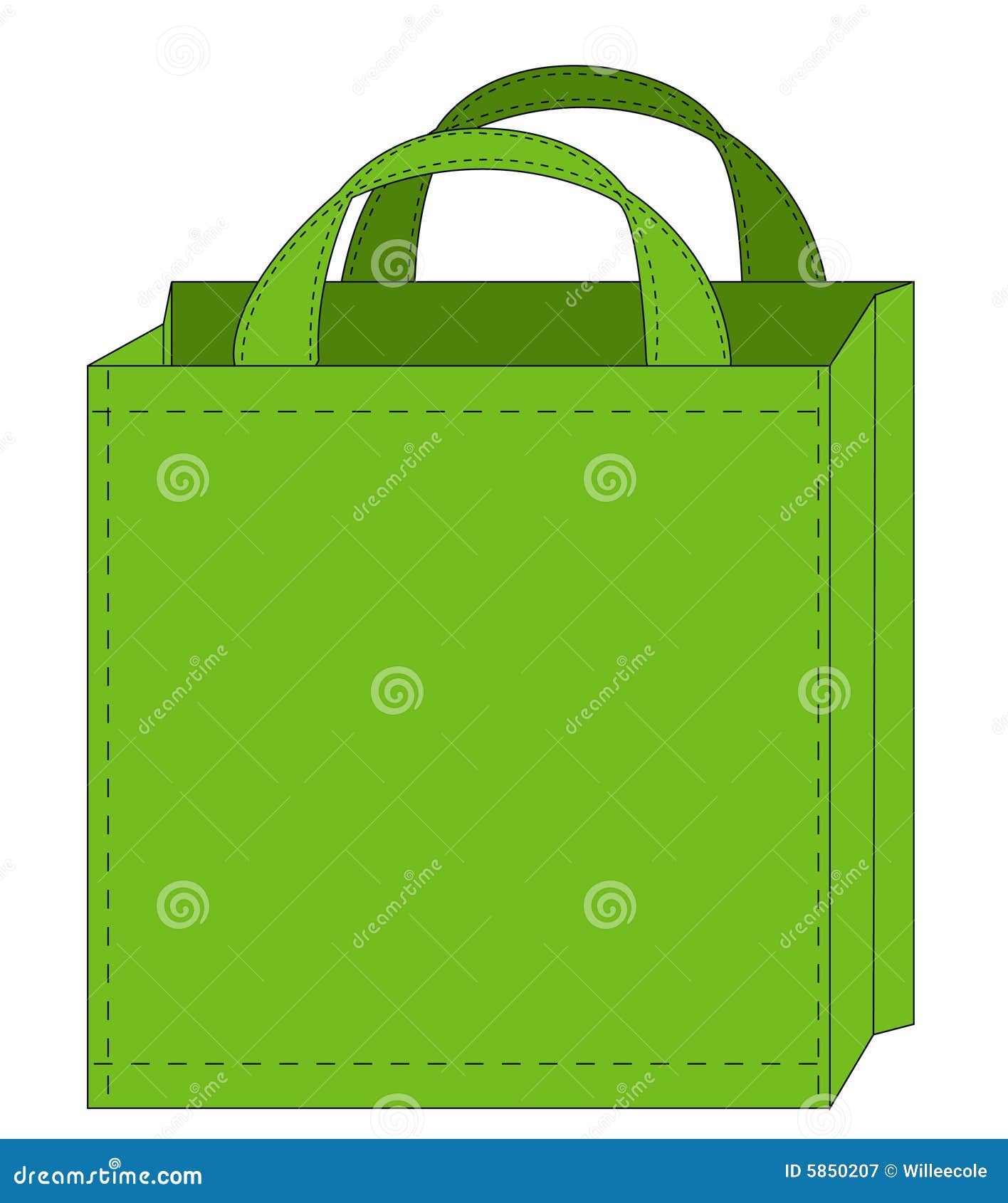 Reusable shopping bag stock vector. Illustration of green - 5850207