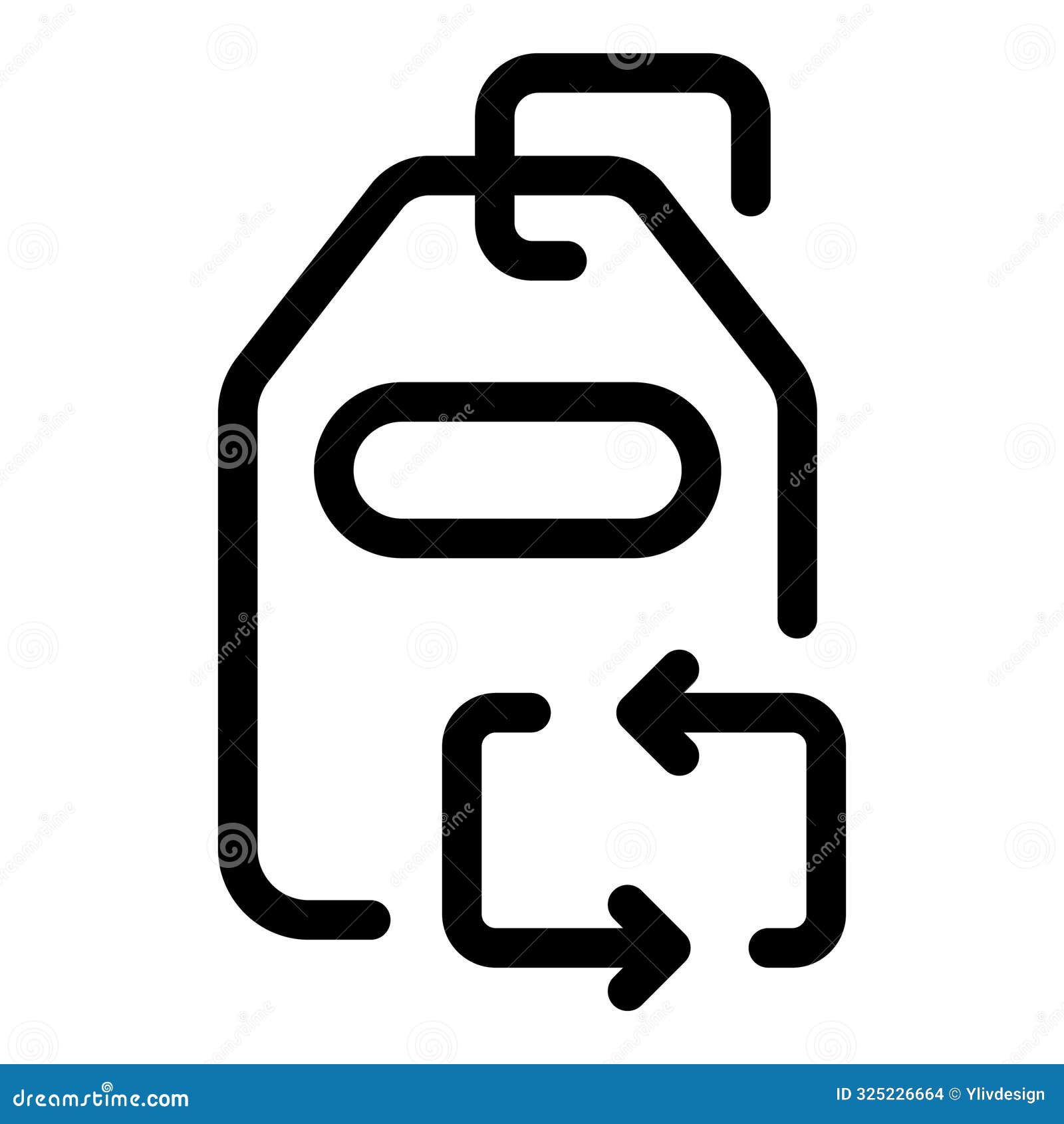 Reusable Tag with Hanging Loop and Recycling Symbol for Sustainable ...