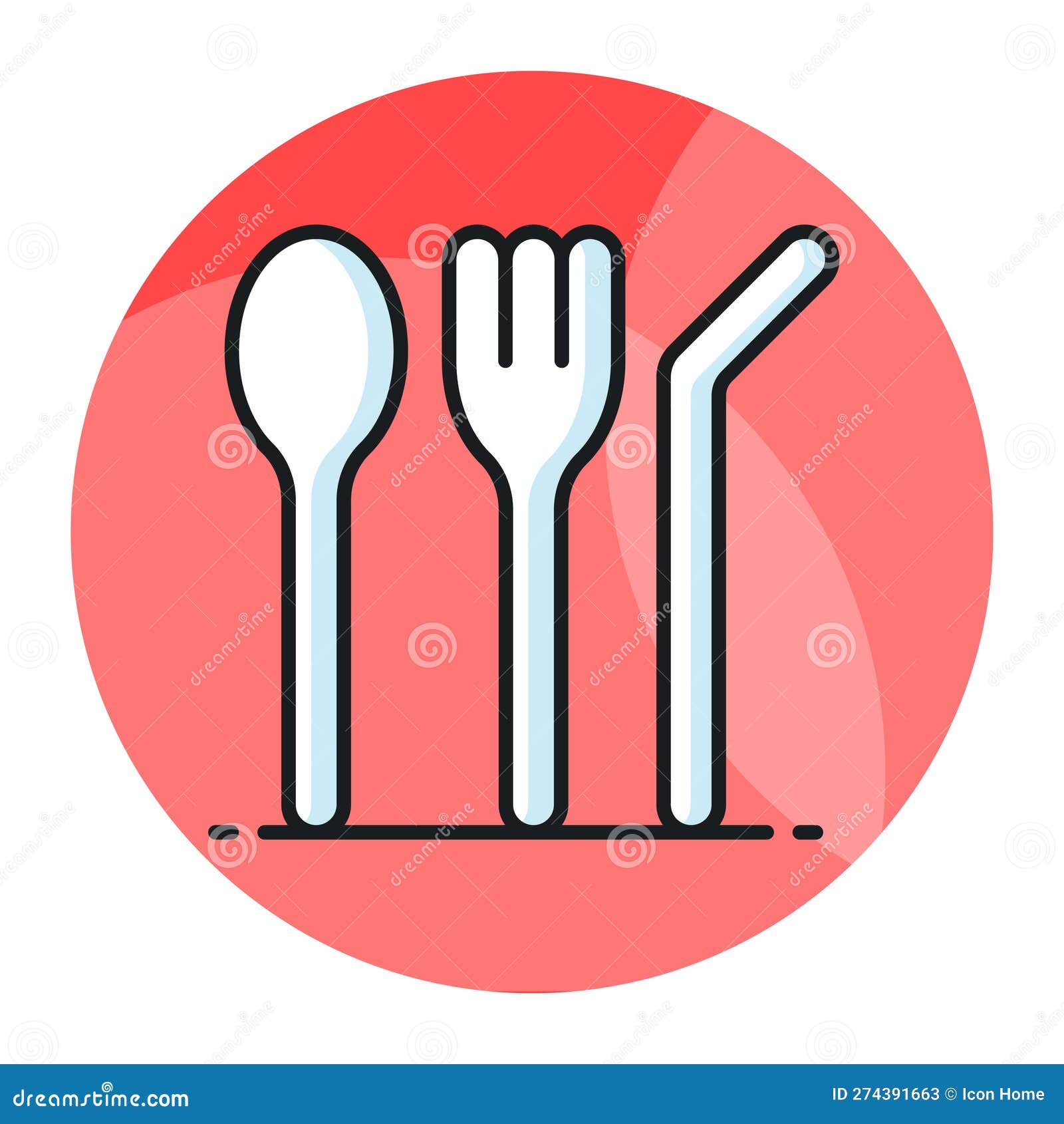 Reusable Utensils Vector Design in Modern Style, Isolated on White Background Stock Vector ...