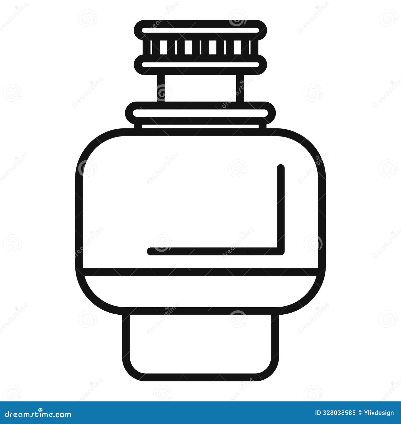 Reusable Water Bottle Icon Showing Container for Drinking Stock ...