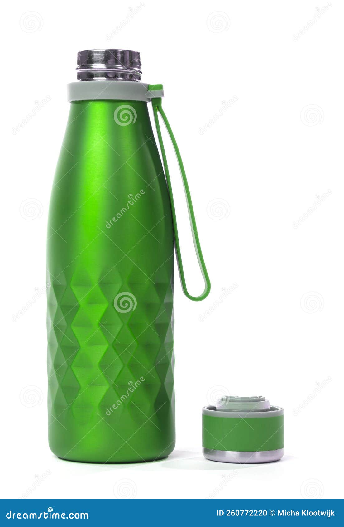Reusable Water Bottle, Isolated on White Stock Photo - Image of water ...