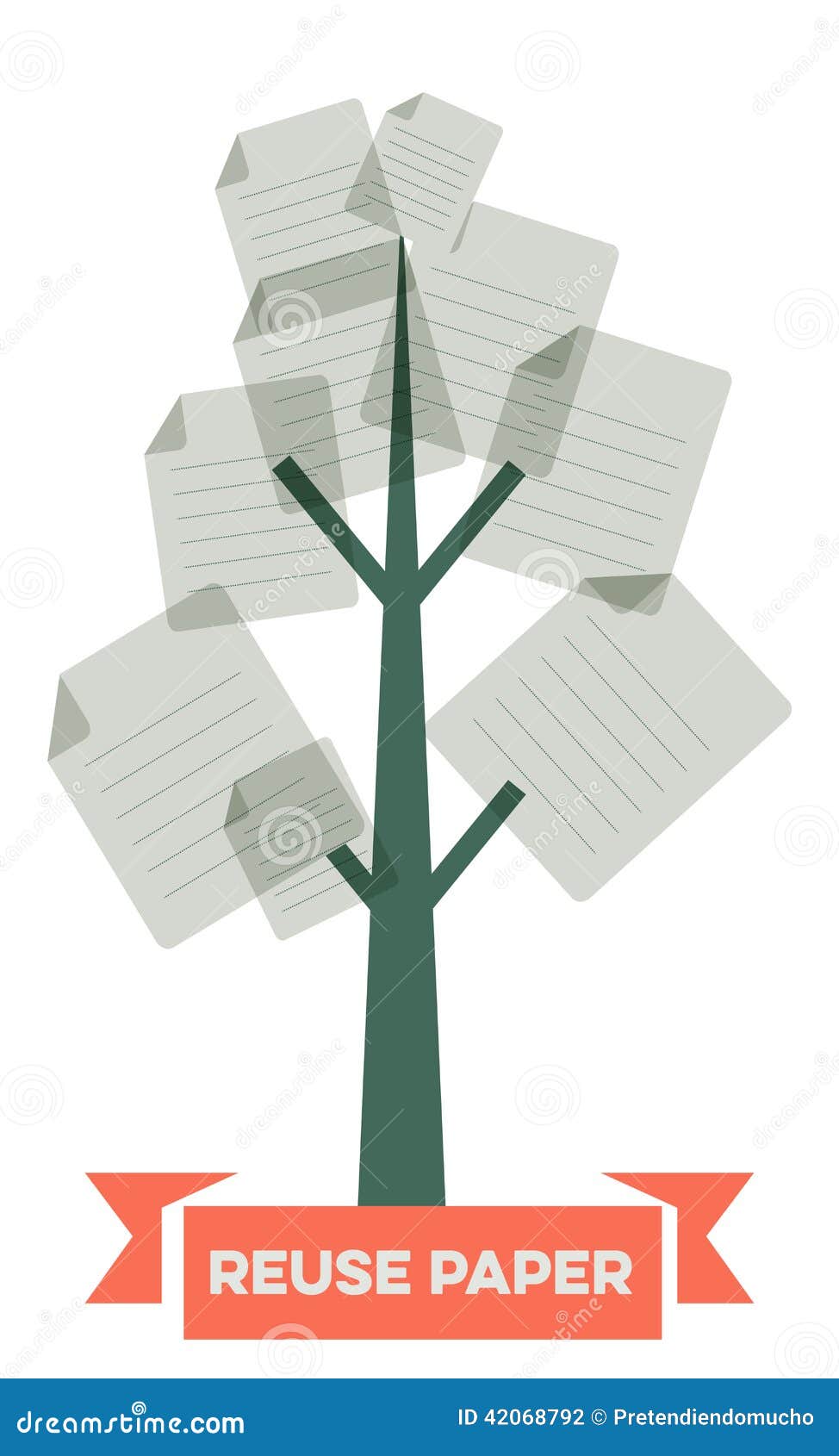 Reuse Paper Vector Illustration | CartoonDealer.com #42068792
