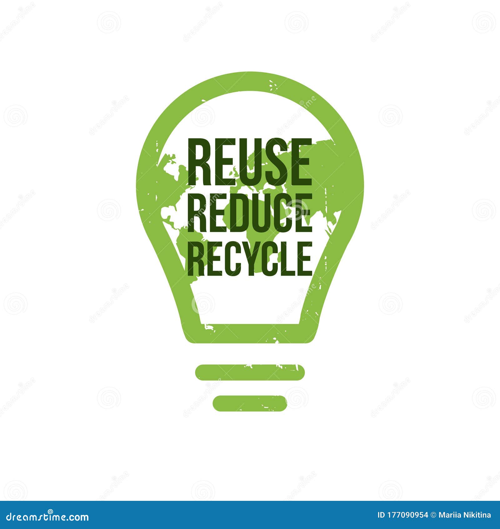 Reuse Reduce Recycle Poster Design Vector Eps10 Ecology Concept