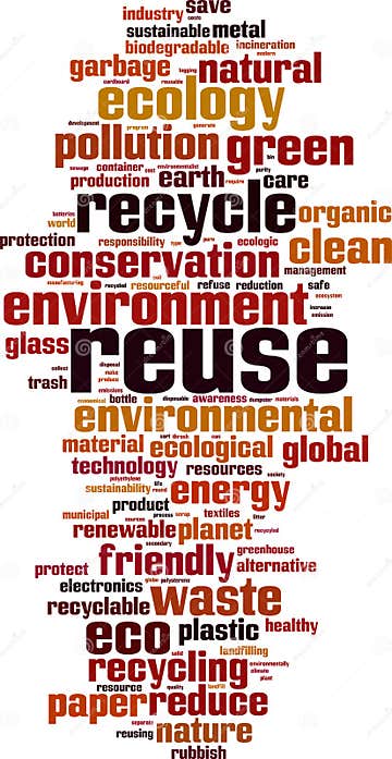 Reuse word cloud stock vector. Illustration of glass - 162158231