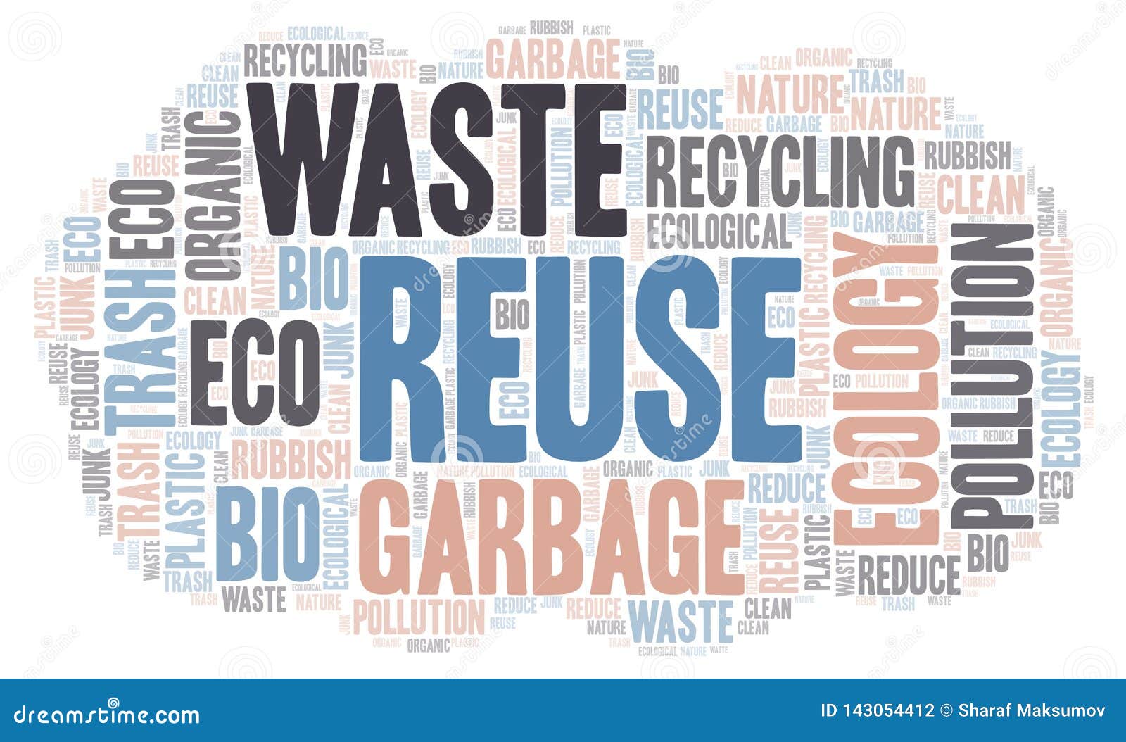Reuse word cloud stock illustration. Illustration of isolated - 143054412