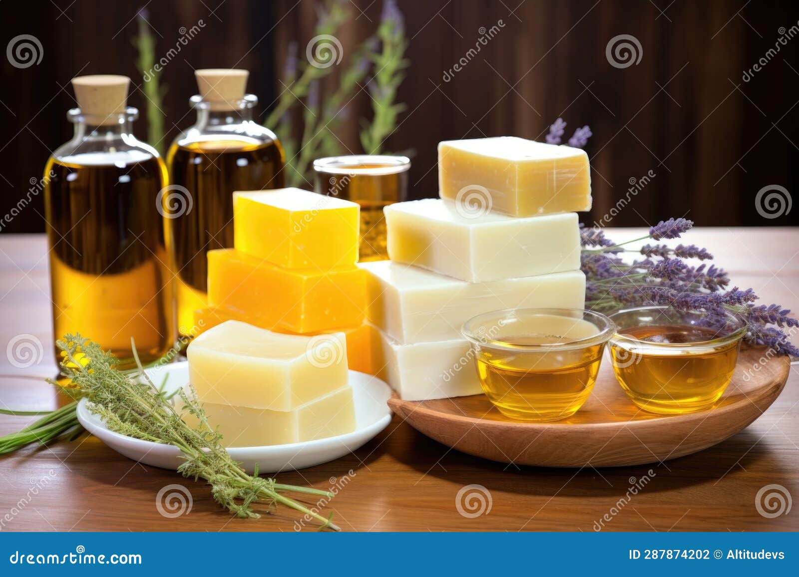 Reusing Cooking Oil for Making Soap Bars Stock Illustration ...