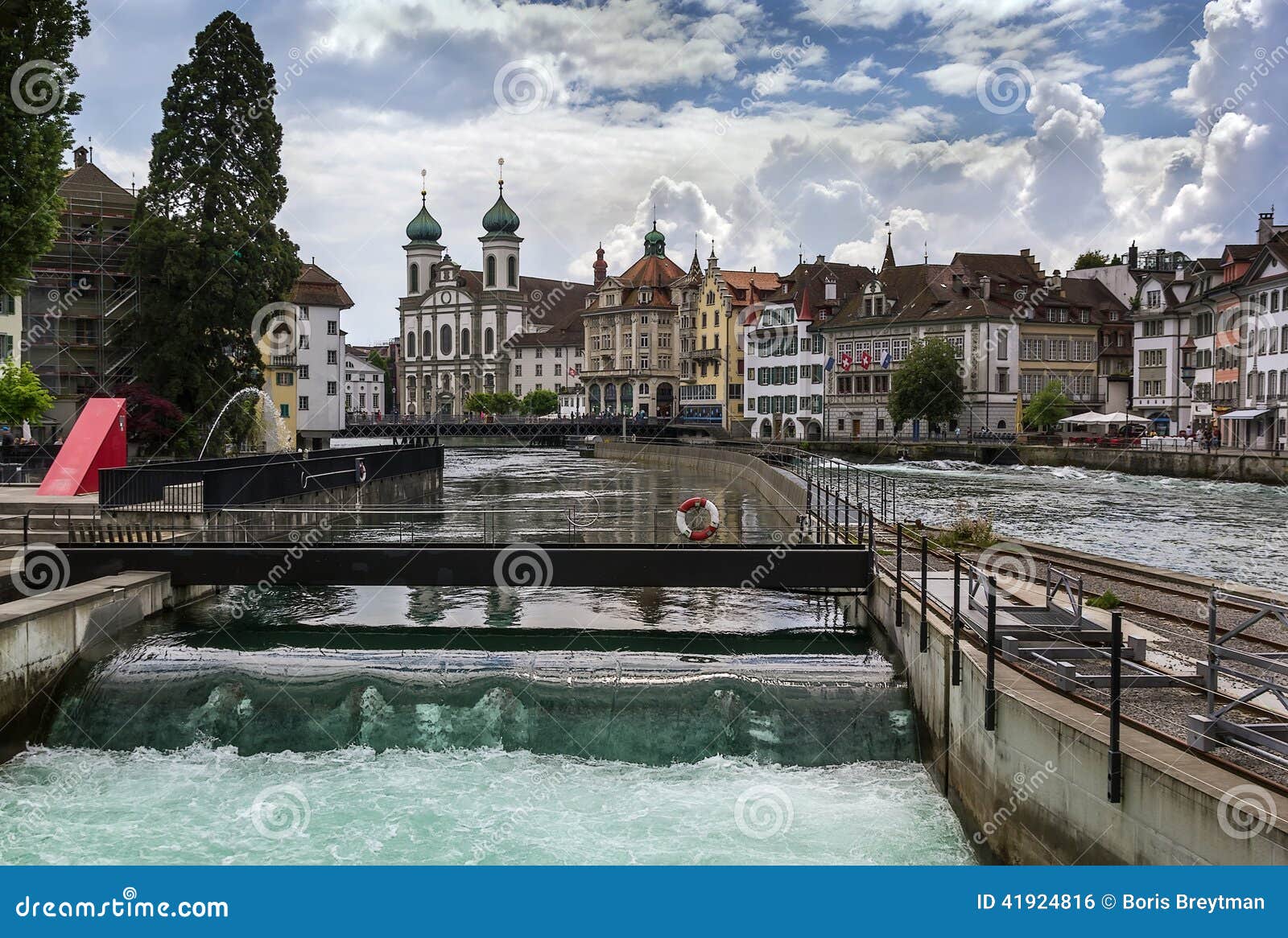 Reuss river, Lucerne stock photo. Image of water, travel - 41924816