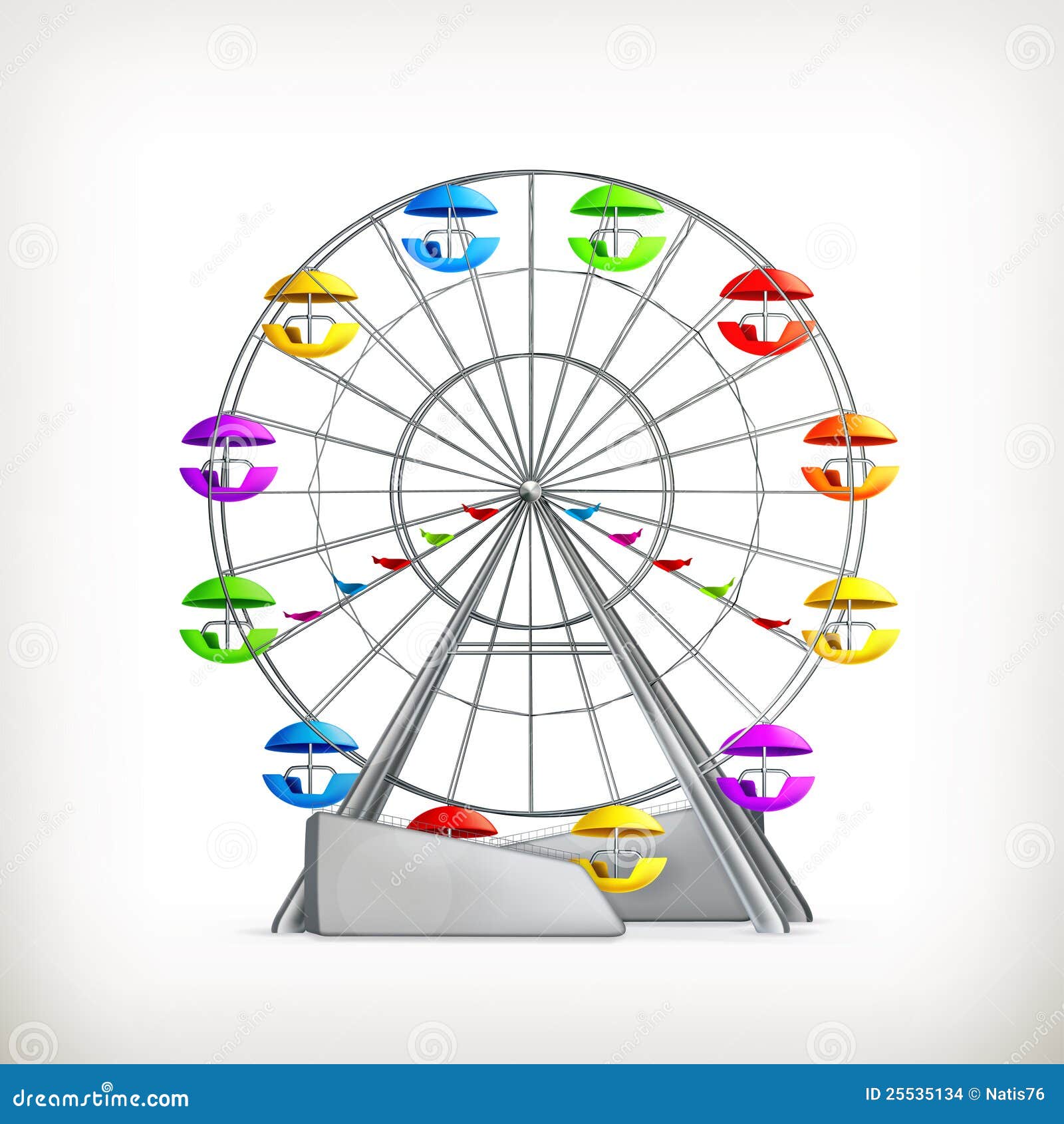 Reuzenrad vector illustratie. Illustration of pictogram - 25535134