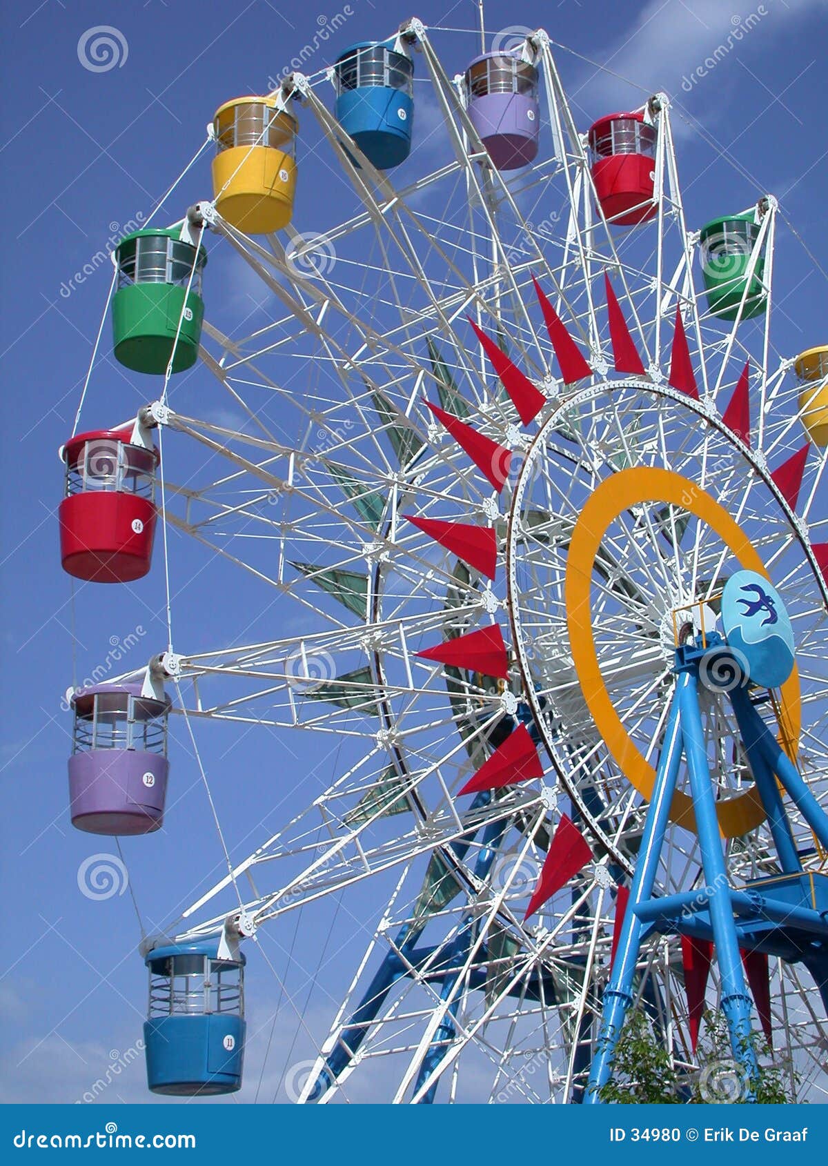 Reuzenrad stock foto. Image of feest, cabines, festival - 34980