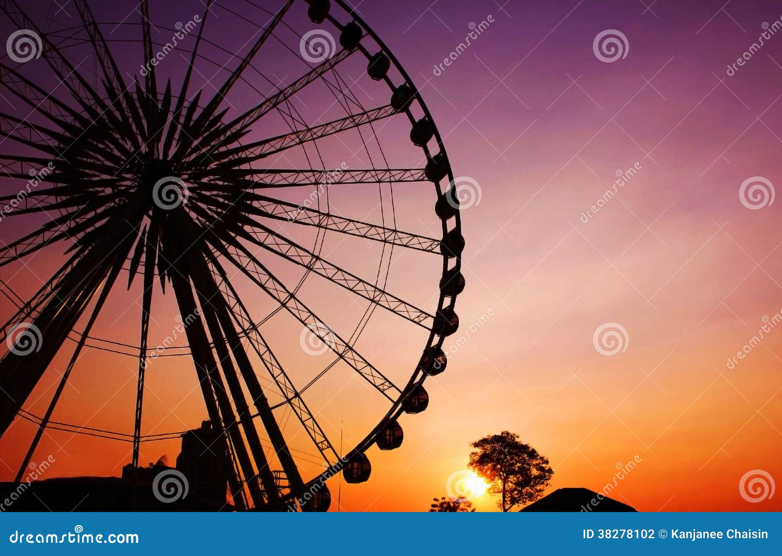 Reuzenrad stock foto. Image of licht, ligplaats, schommeling - 38278102