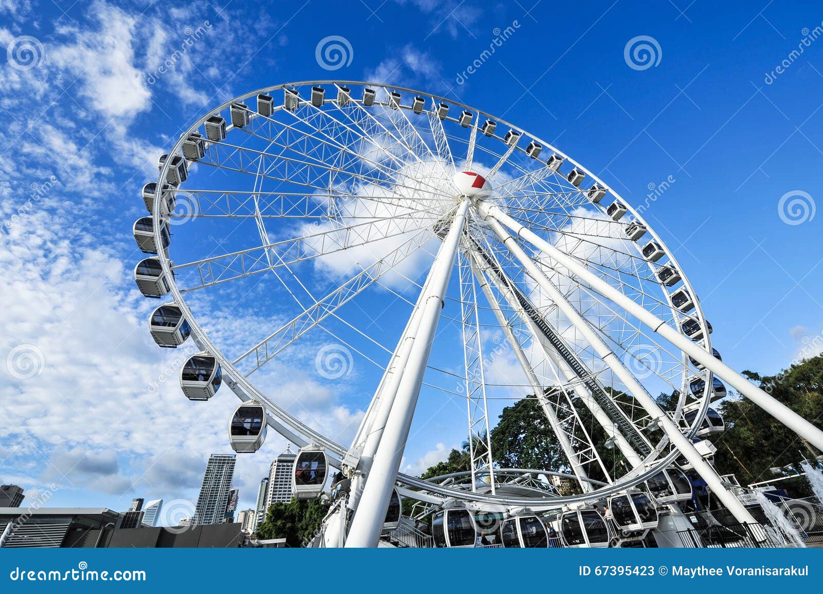 Reuzenrad van Brisbane stock afbeelding. Image of blauw - 67395423