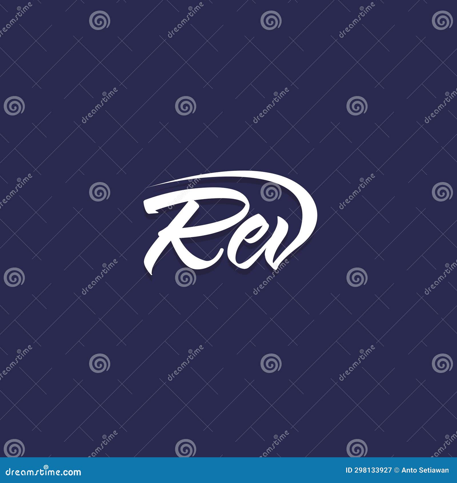 Rev Logo Simple Design stock vector. Illustration of technology - 298133927