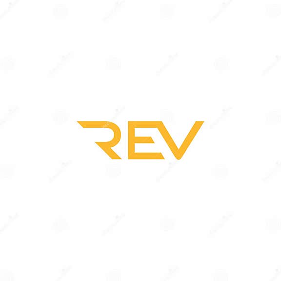 REV Logo Simple and Modern Design Stock Vector - Illustration of ...