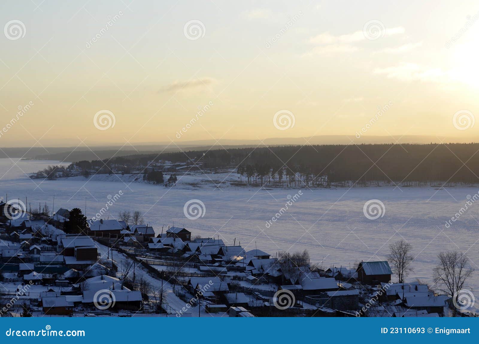Revda (Russia) village stock image. Image of dusk, sunset - 23110693