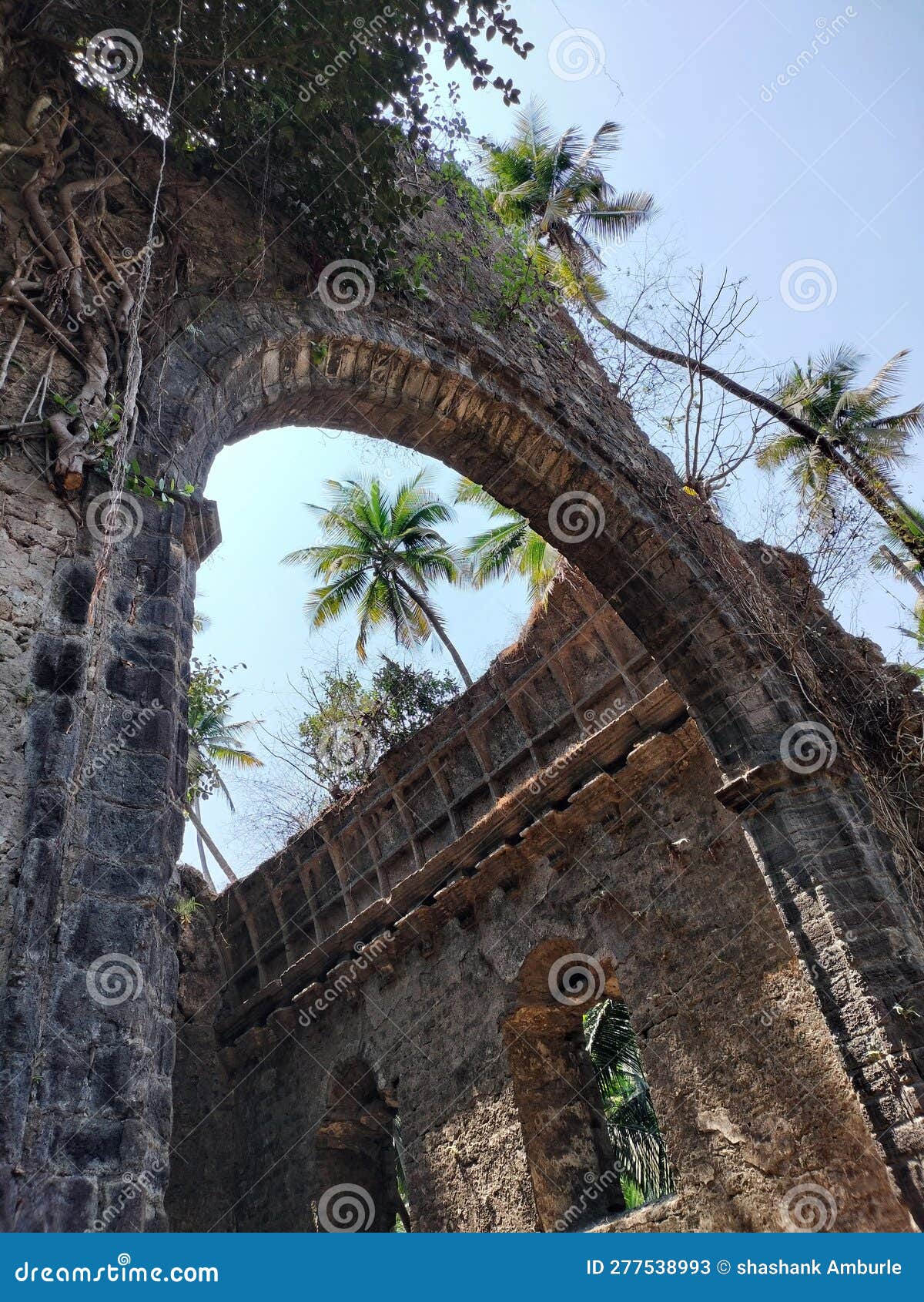 Revdanda Fort Ruins History Arc Stock Image - Image of history ...