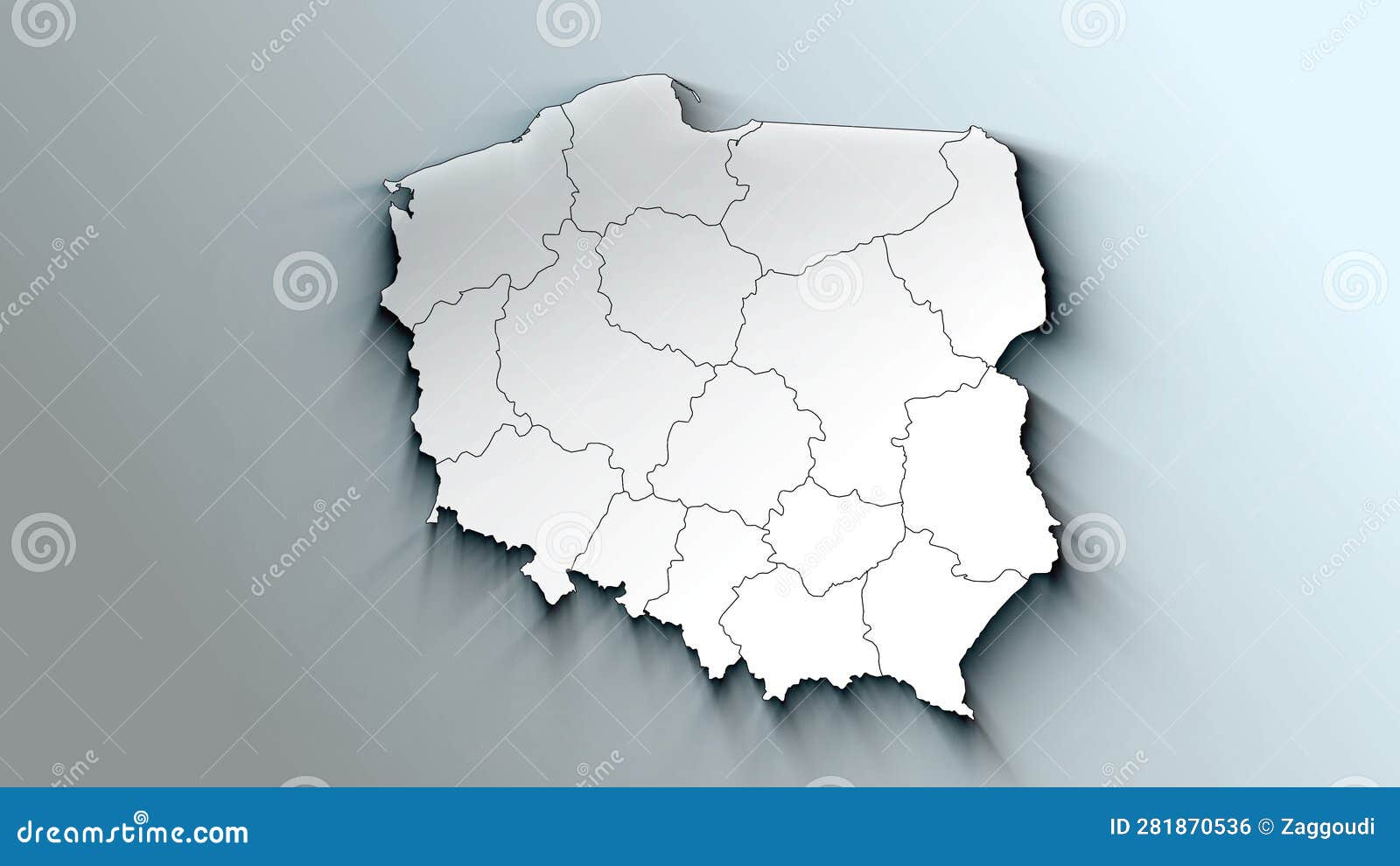 Modern White Map of Poland with Provinces Stock Footage - Video of ...