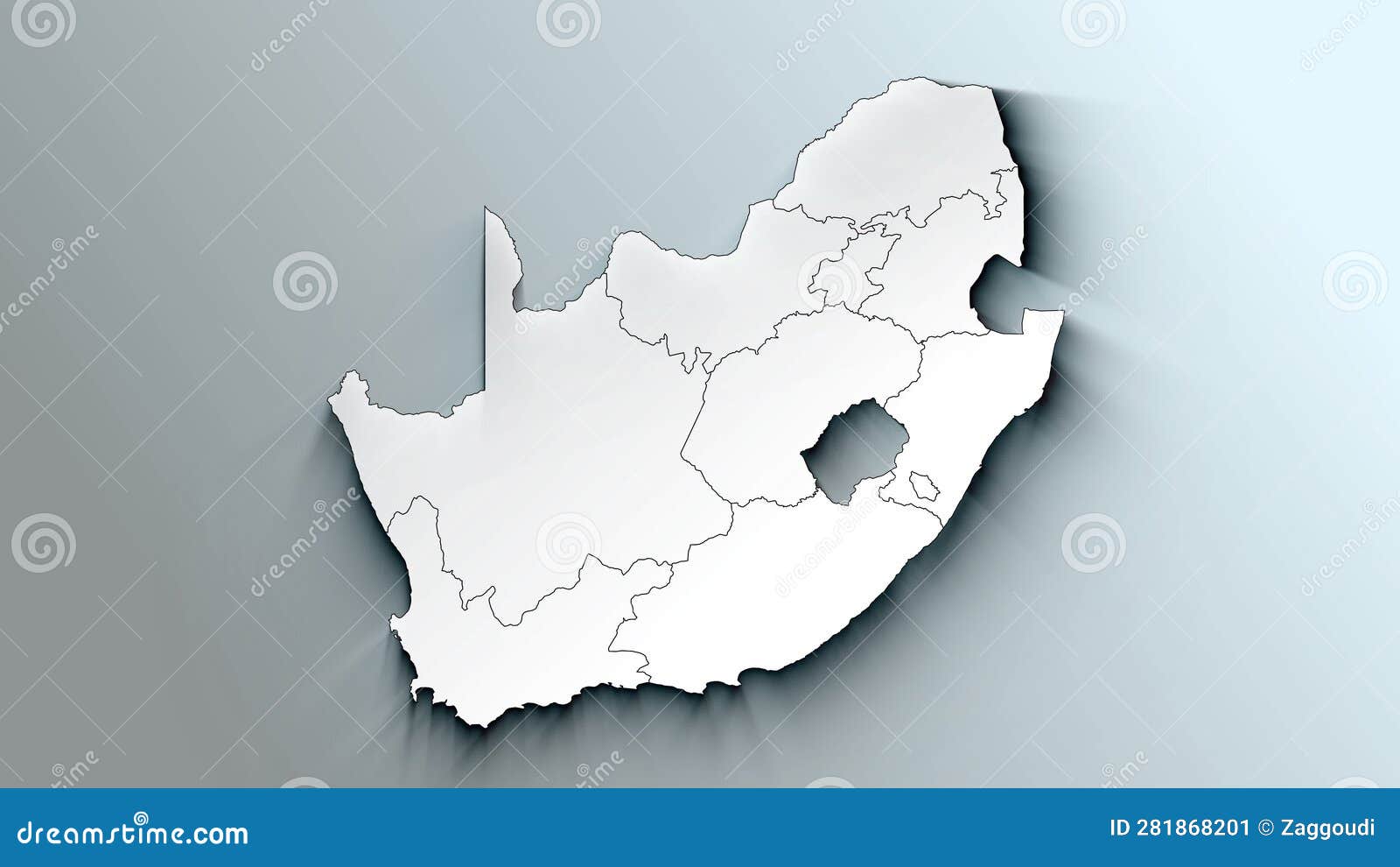 Modern White Map of South Africa with Provinces Stock Video - Video of ...
