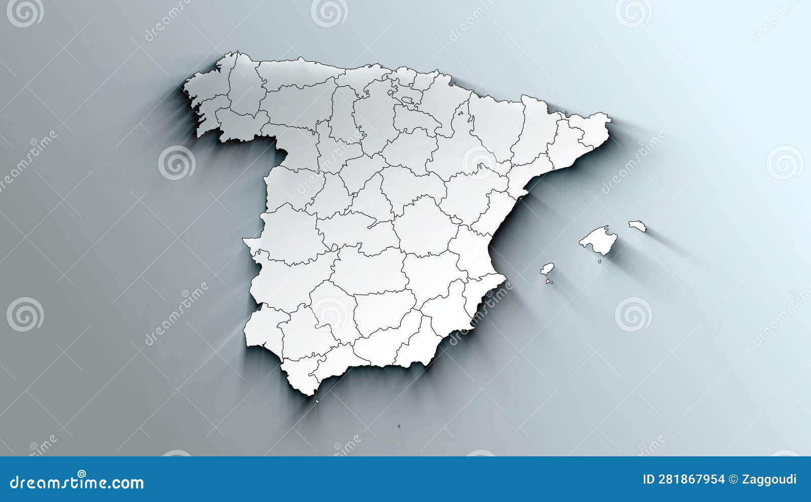 Modern White Map of Spain with Provinces Stock Footage - Video of ...