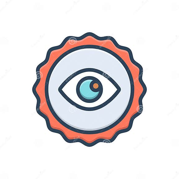 Color Illustration Icon for Revealed, Pupil and Sight Stock Vector ...