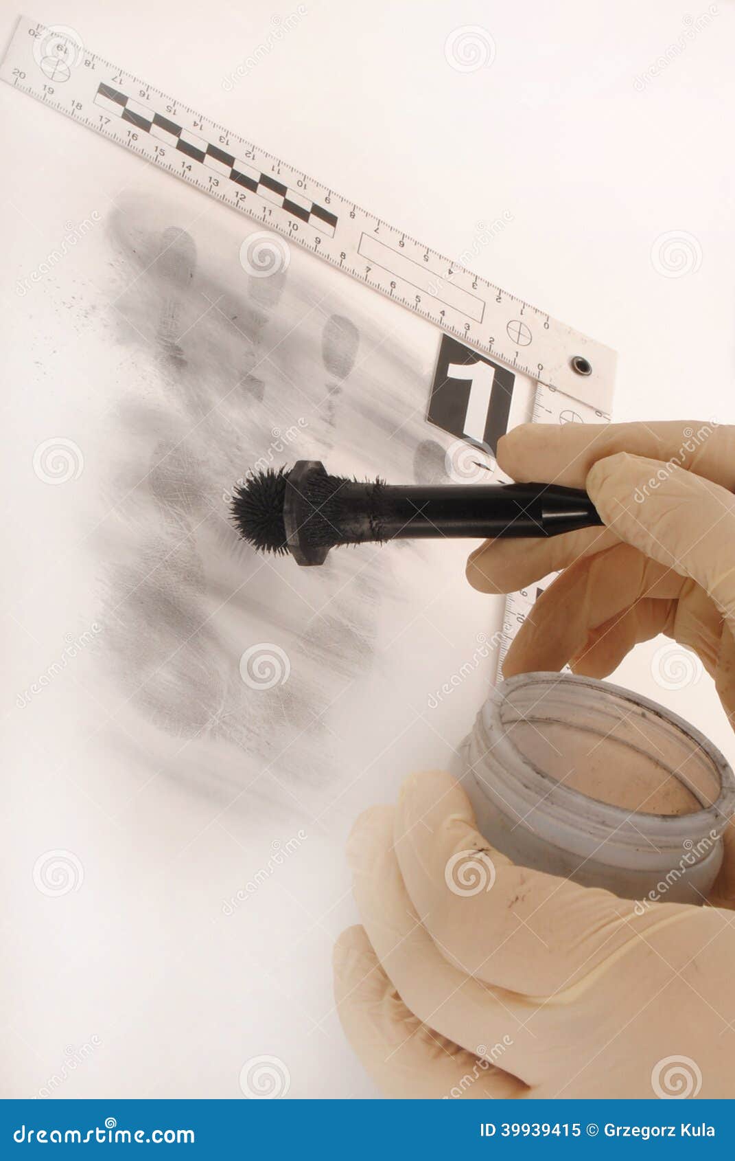 Revealing and Preserving the Fingerprints Stock Image - Image of skin ...