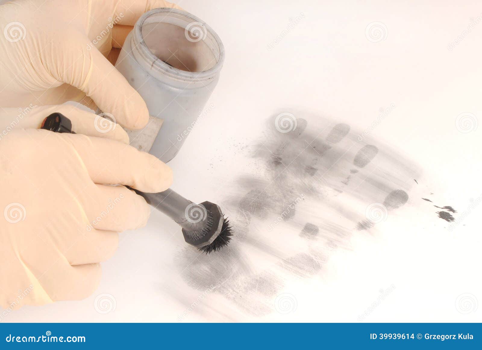 Revealing and Preserving the Fingerprints Stock Photo - Image of ...