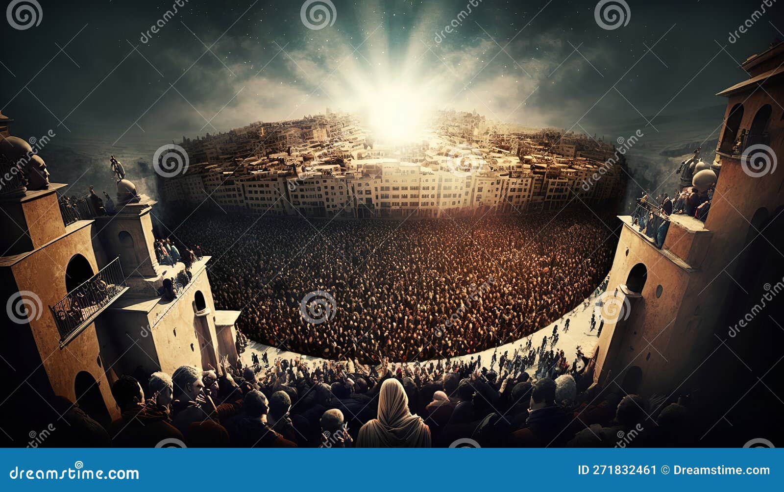 Revelation of Jesus Christ, Jerusalem of the Bible. Stock Illustration ...