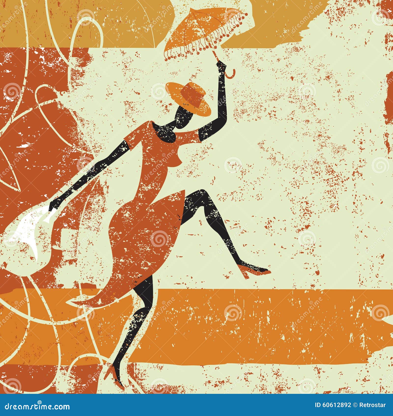 Reveler dancer stock vector. Illustration of performance - 60612892