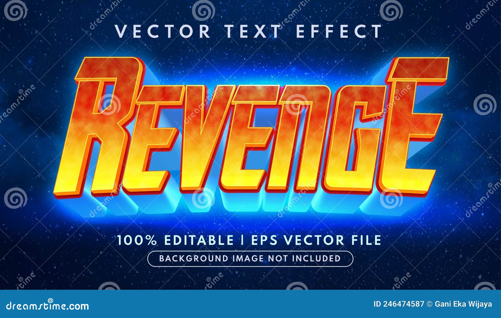 Revenge Text Effect Template Stock Vector - Illustration of gamer ...