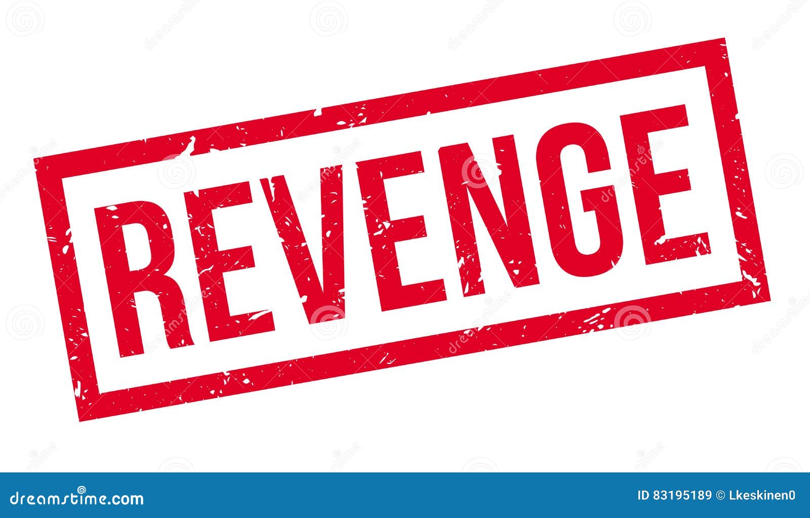 Revenge Red Rubber Stamp Isolated On White. Cartoon Vector ...