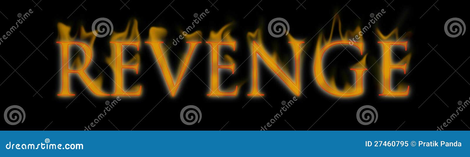 Revenge, fire text, word stock illustration. Illustration of murder ...