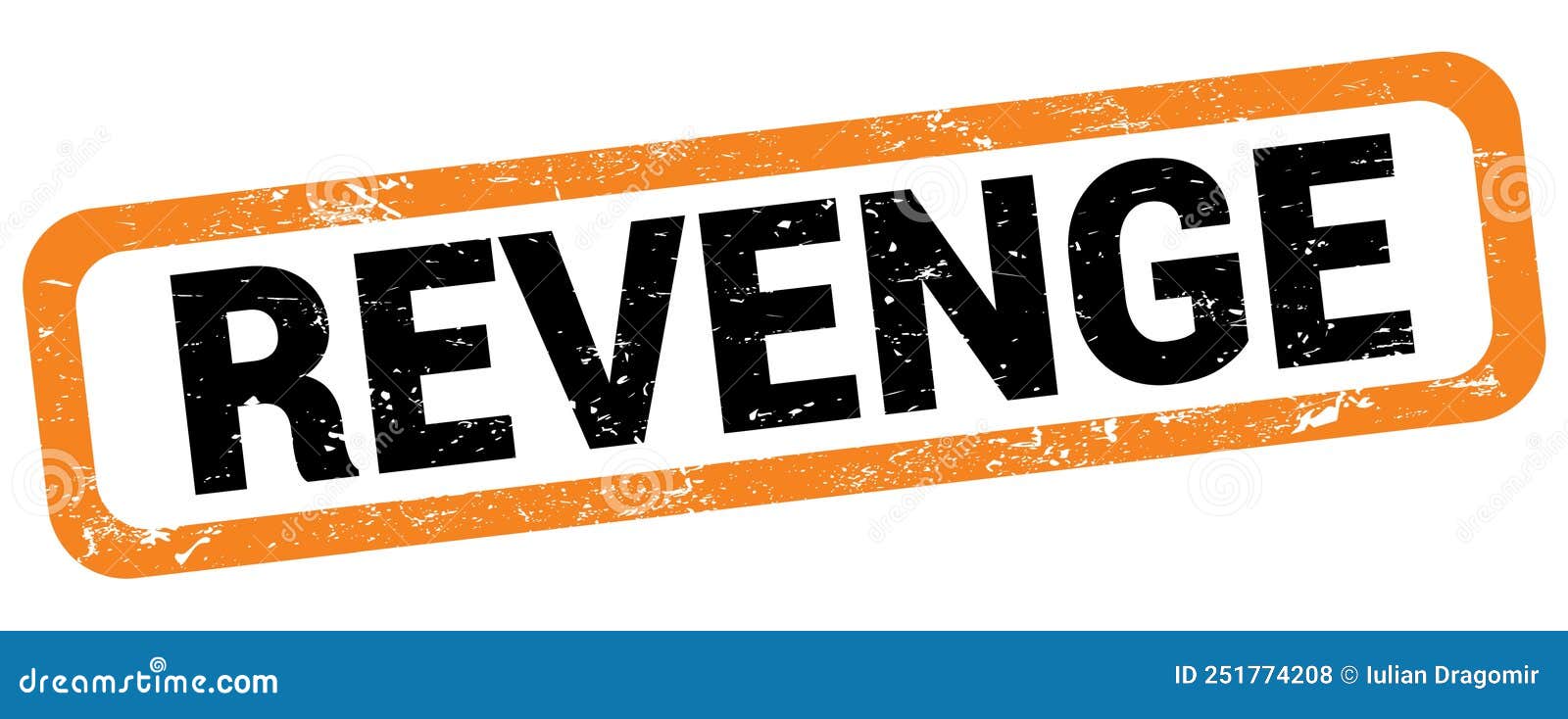 REVENGE Text Written on Orange-black Rectangle Stamp Stock Illustration ...