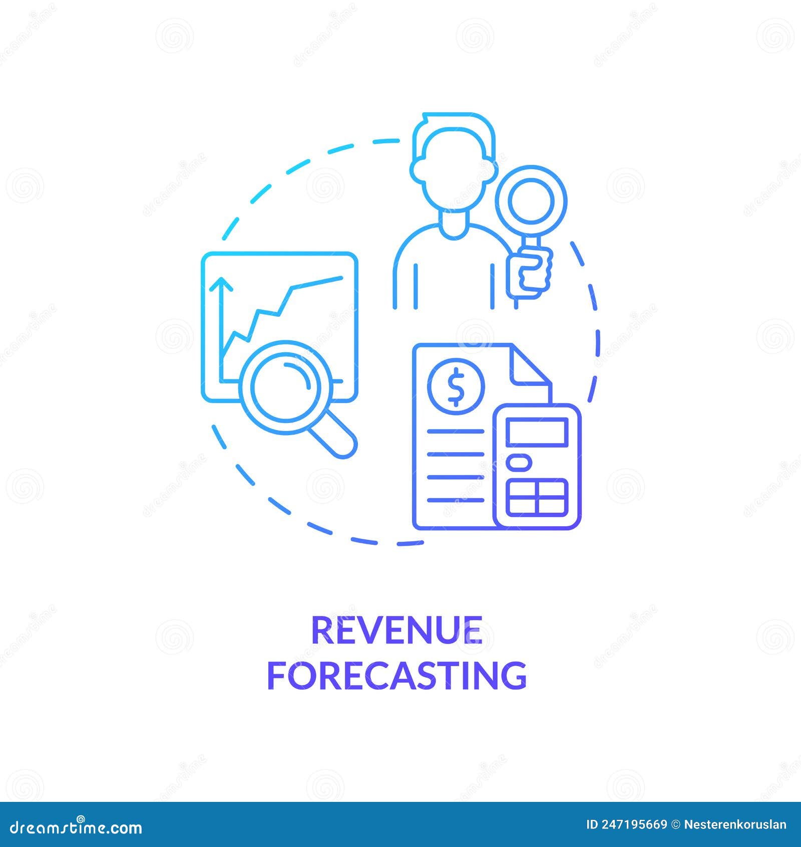 Revenue Forecasting Line Icons Collection Forecasting Revenue Projections Analysis