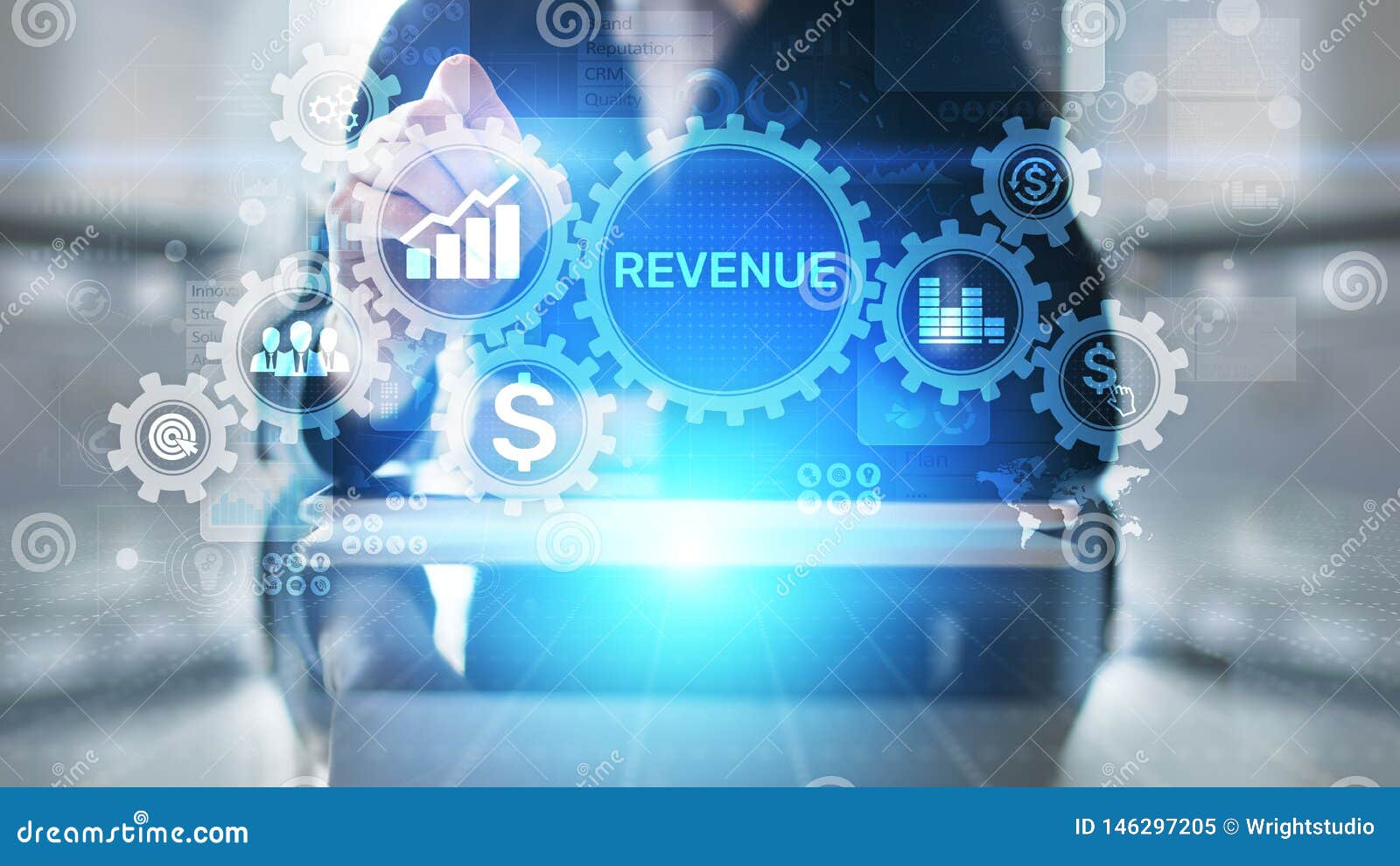 Revenue Increase Sales Financial Growth Business Concept on Virtual ... Revenue Increase Sales Financial Growth Business Concept on Virtual ...