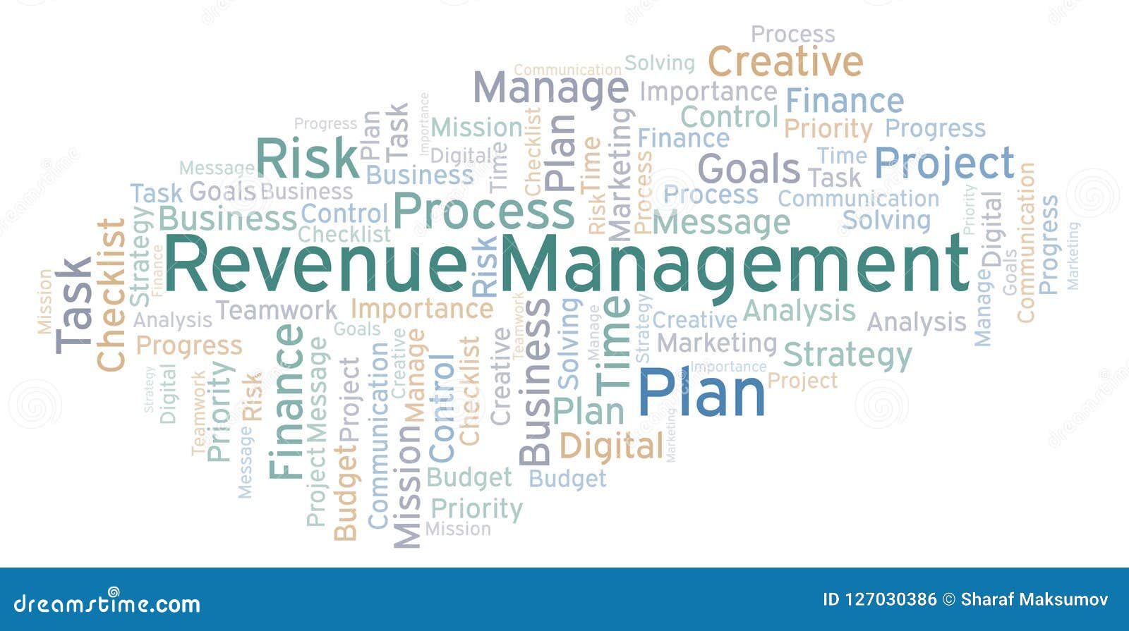 Revenue Management Word Cloud, Made with Text only. Stock Illustration ...