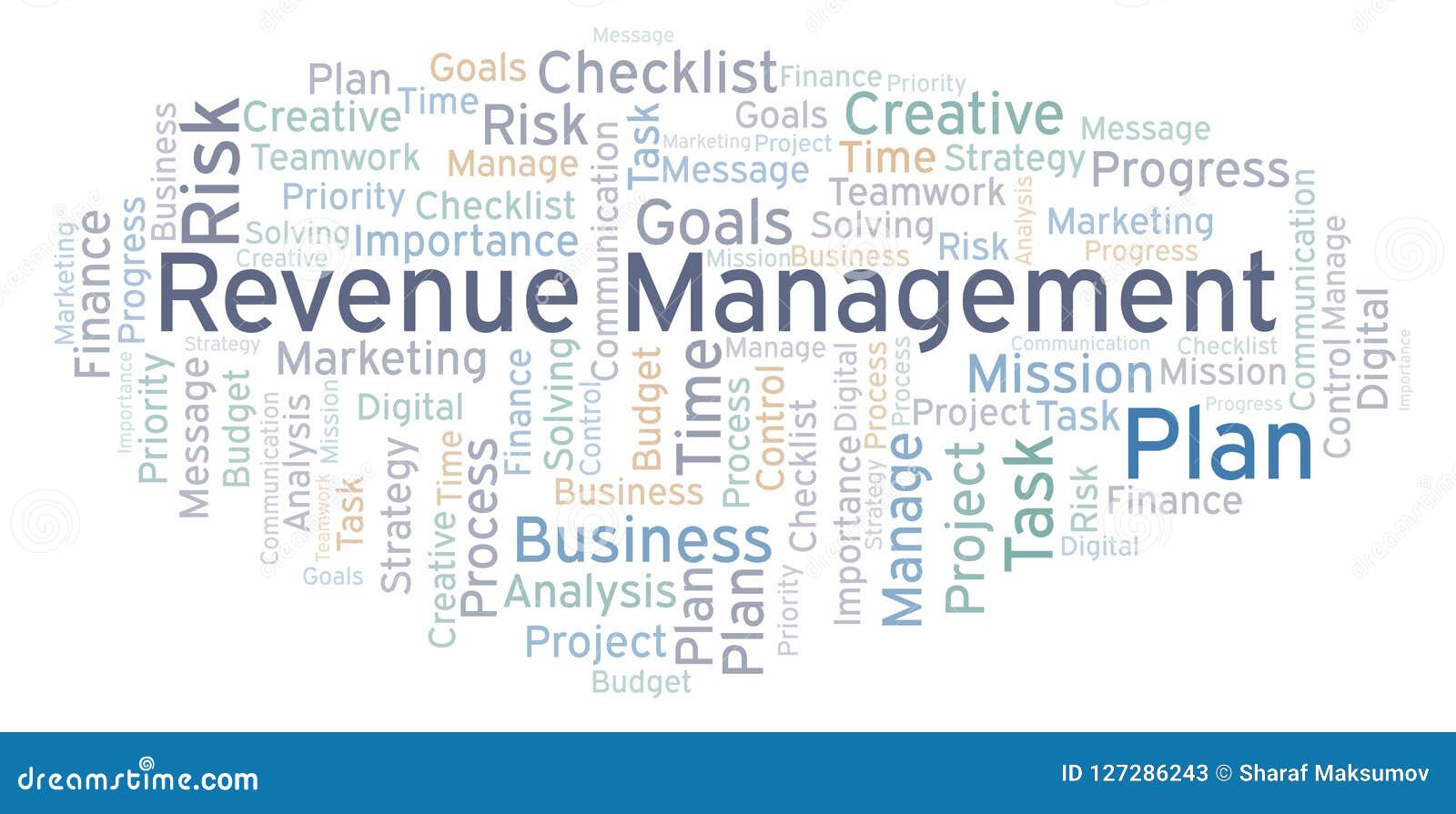 Revenue Management Word Cloud, Made with Text only. Stock Illustration ...